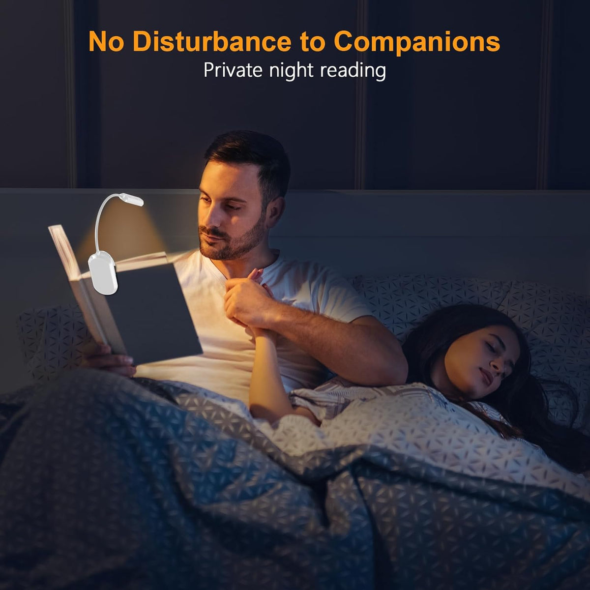 Gritin 11 LED Rechargeable Reading Light Clip on Book