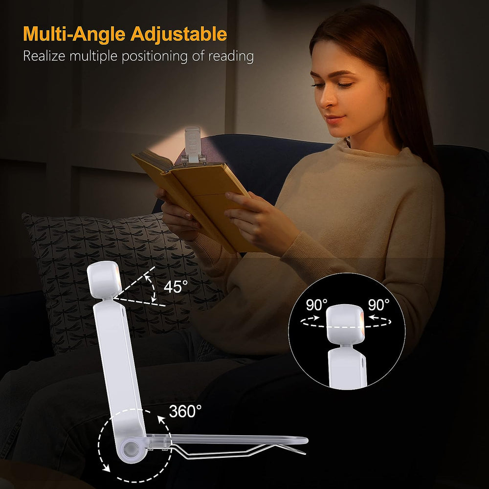 Gritin Mini Portable Reading Light, Rechargeable Book Light for Readin