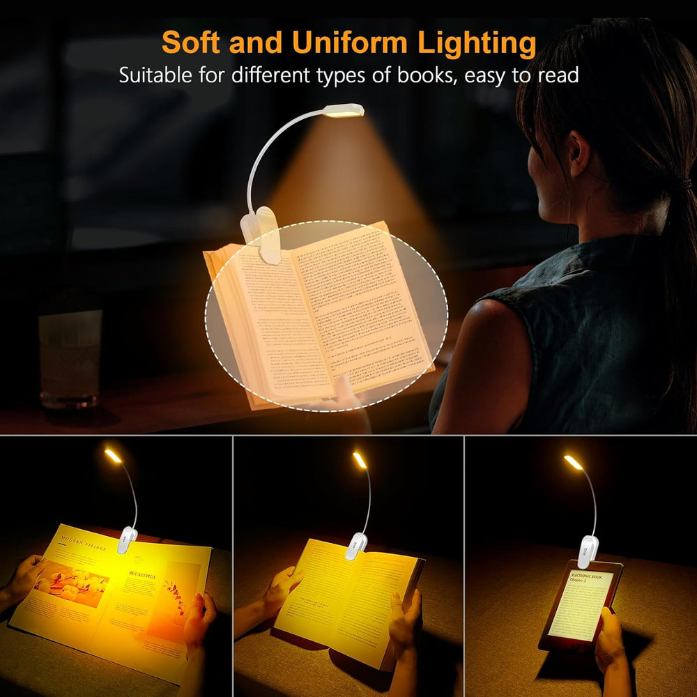 Gritin 11 LED Rechargeable Reading Light Clip on Book
