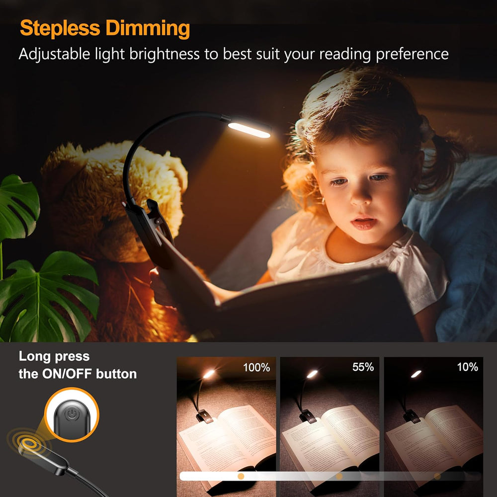 Gritin 16 LED Rechargeable Book Light for Reading in Bed